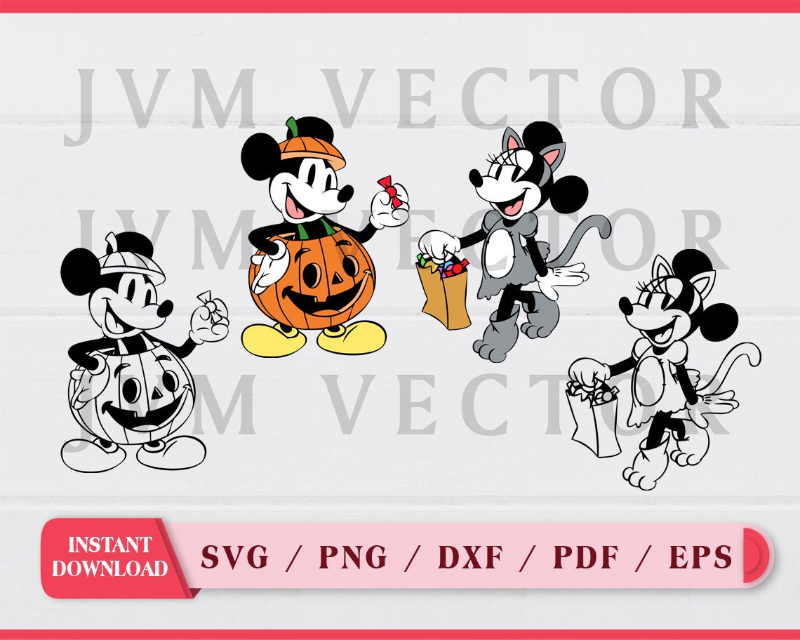 Halloween Mouse SVG Clipart Digital File - Etsy