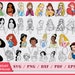Princess Vector SVG Bundle, Clipart, Eps, Png, Dxf, Pdf, Layered ...