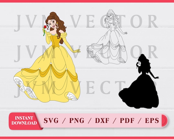 Princess SVG Clipart Digital File - Etsy