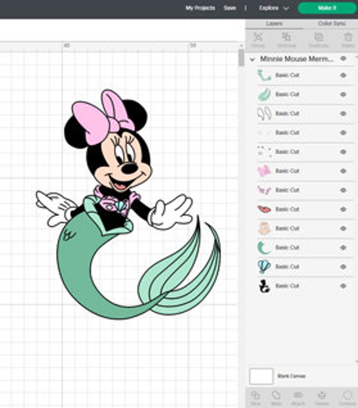Mouse Mermaid SVG Clipart Digital File - Etsy