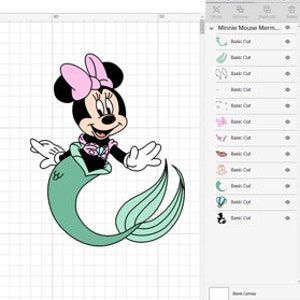 Mouse Mermaid SVG, Clipart, Digital File - Etsy
