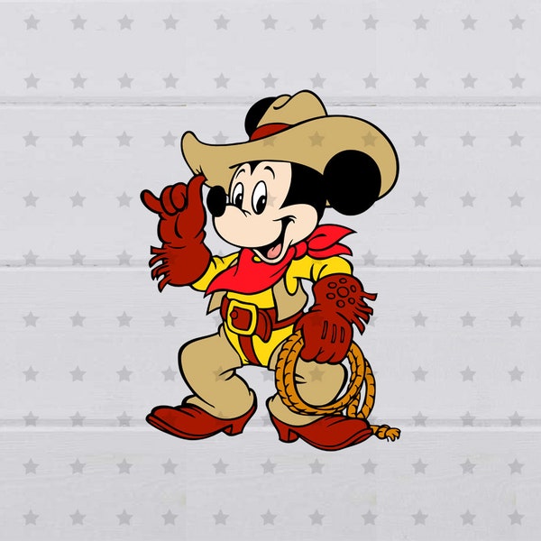 Cowboy Mickey Mouse Png - Etsy