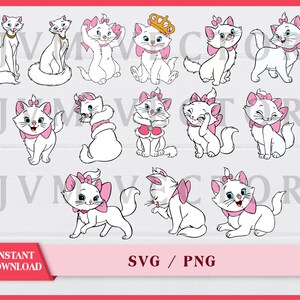 Cat Vector SVG Bundle, Clipart, Layered Digital File - Etsy