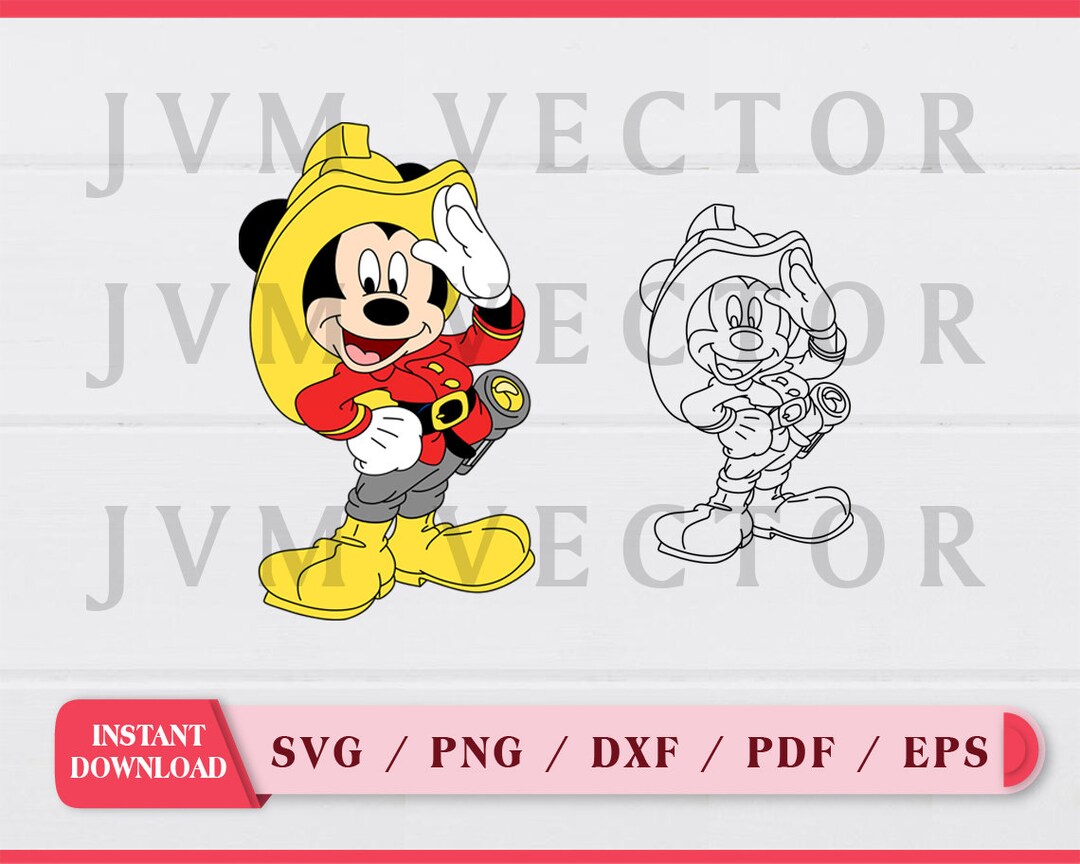 Mouse Firefighter SVG, Clipart, Digital File - Etsy