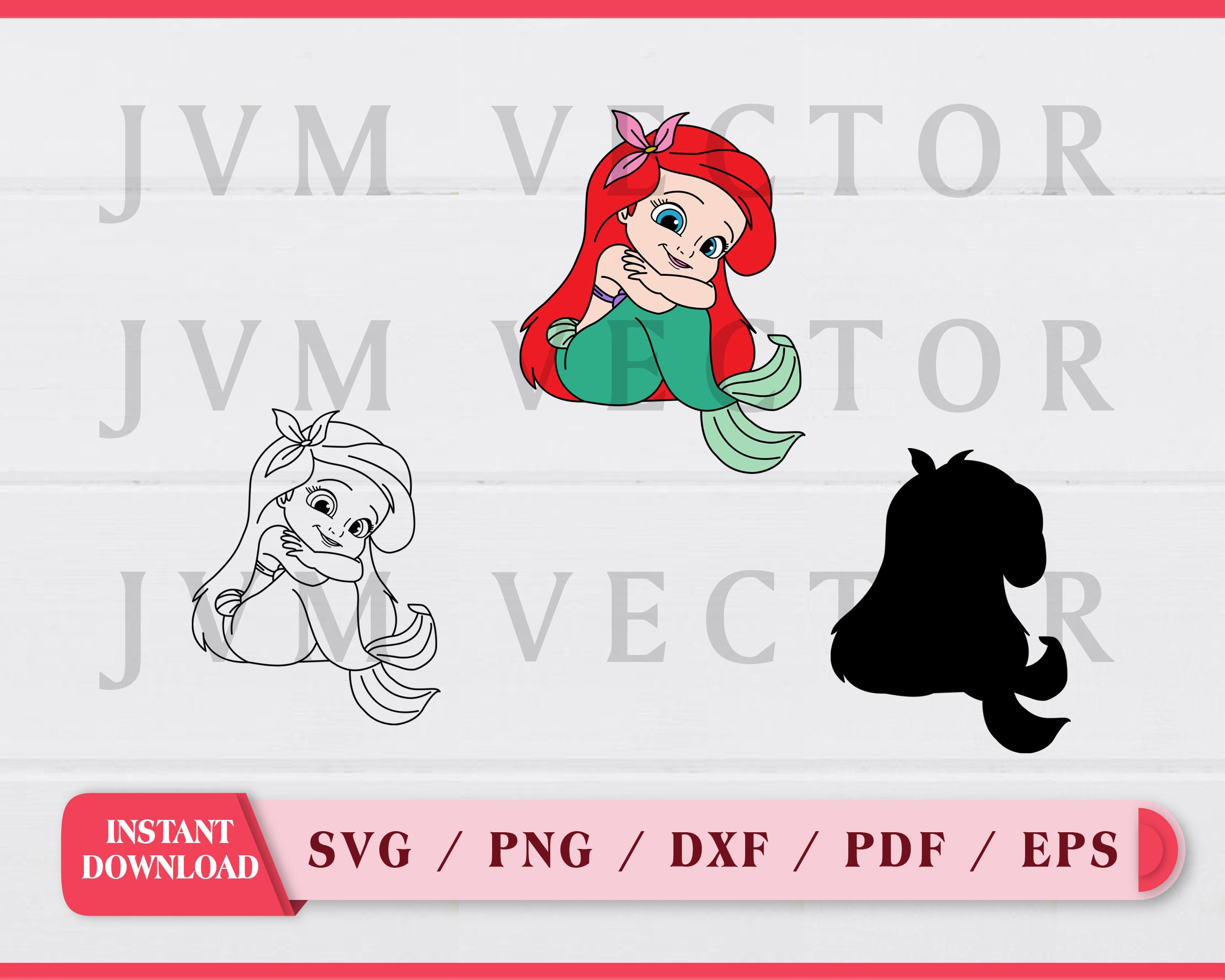 Mermaid SVG Clipart Digital File - Etsy