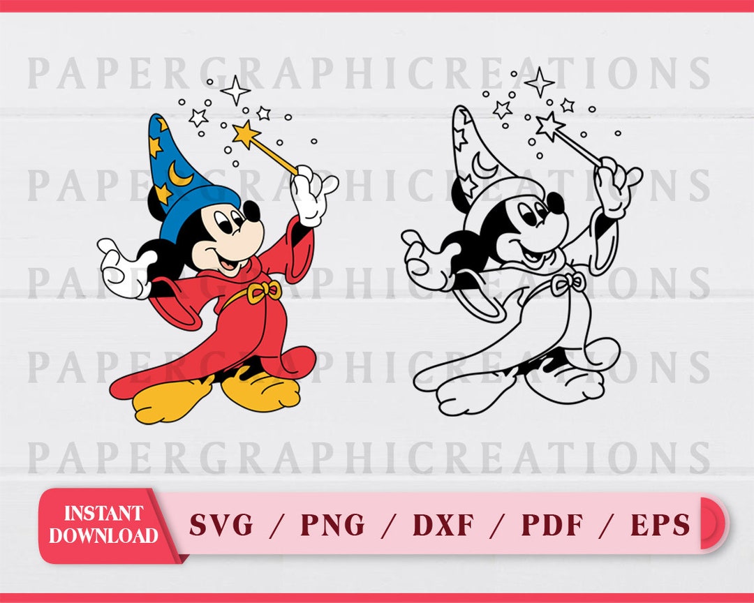 Mouse Sorcerer SVG, Clipart, Digital File - Etsy