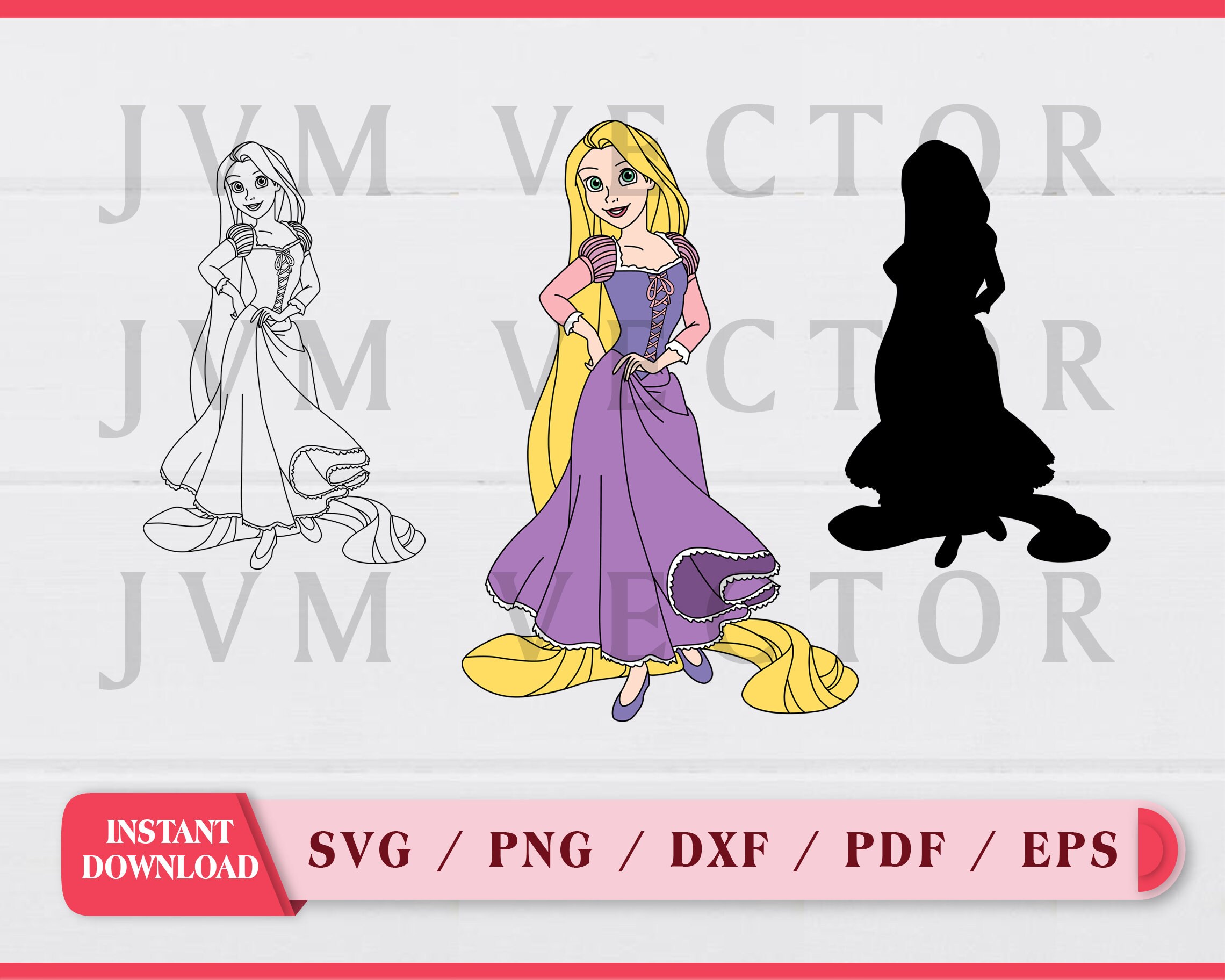 Princess SVG Clipart Digital File - Etsy