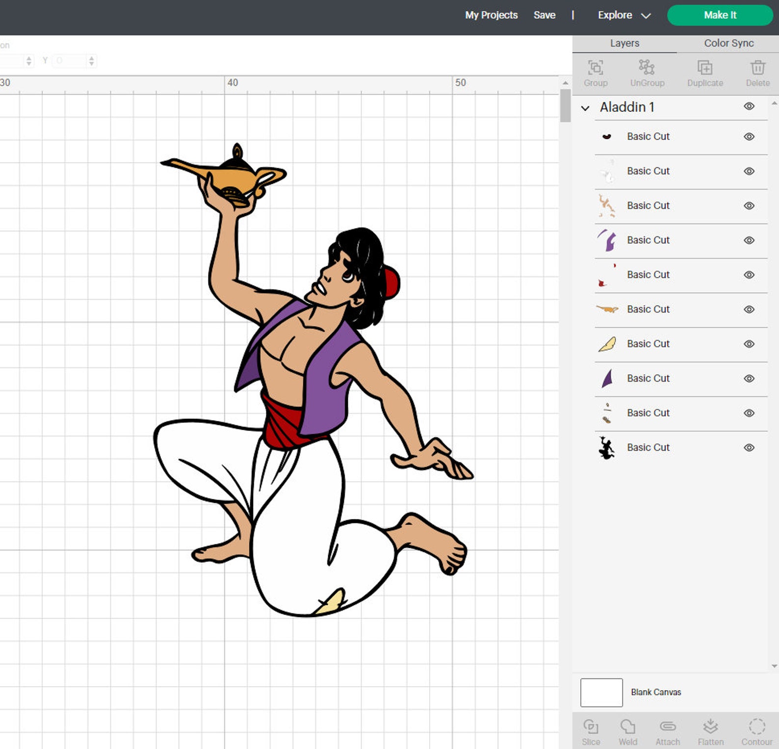 Alaadinn Outline SVG Clipart Digital File - Etsy