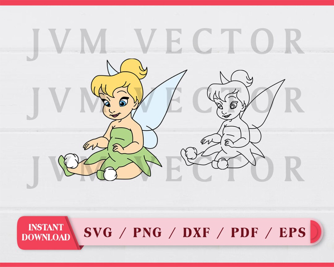 Baby Tinker Outline SVG, Clipart, Digital File - Etsy