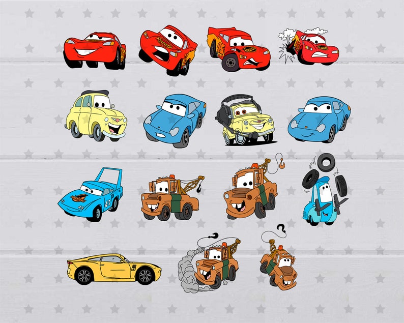 Cars Outline SVG, Clipart, Digital File - Etsy