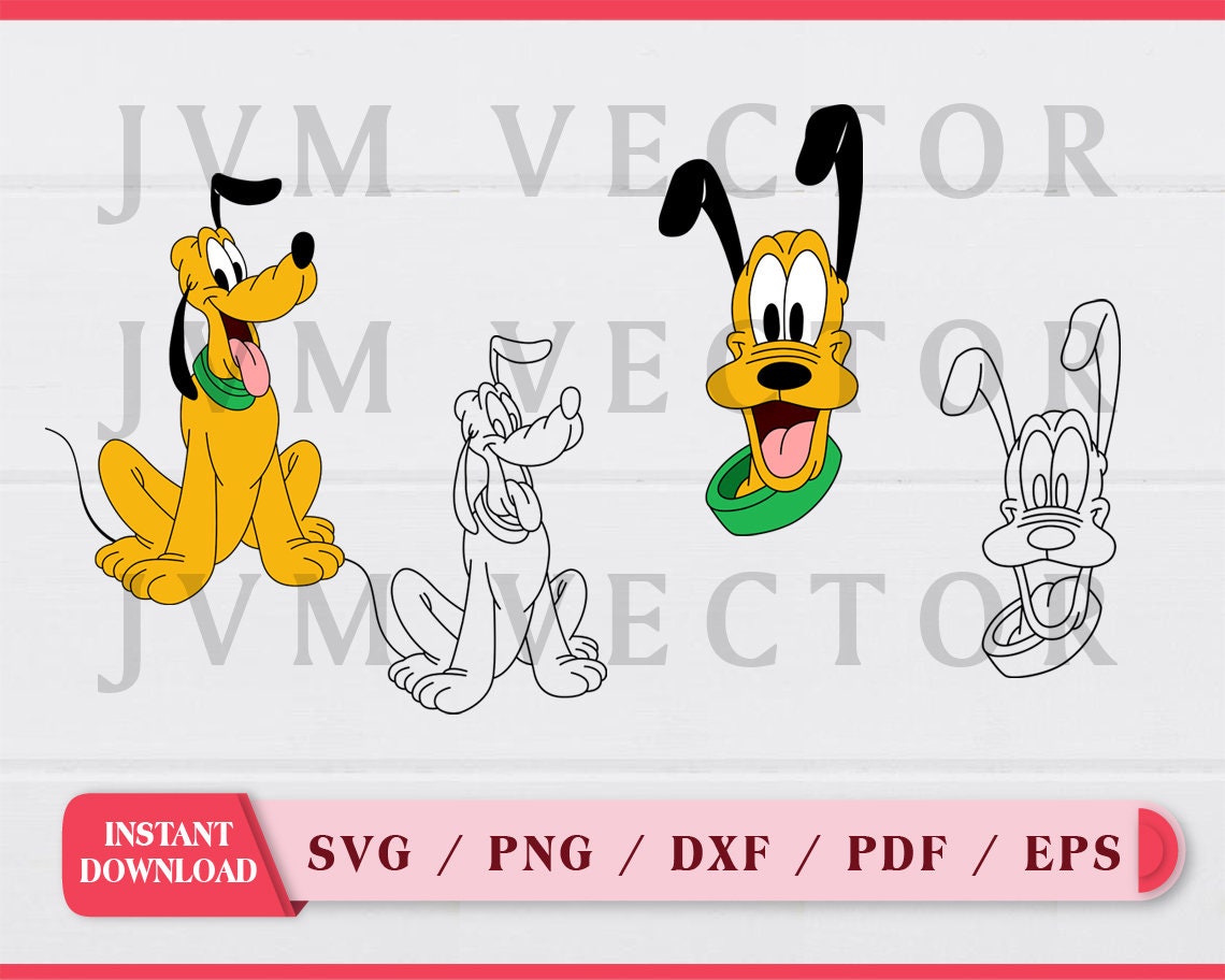 Pluto SVG Clipart Digital File - Etsy Ireland