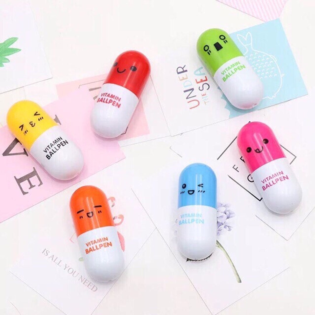 Cute Retractable Pill Pens - Etsy
