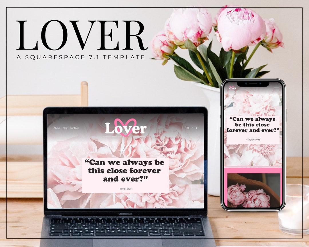 LOVER Squarespace 7.1 Website Template - Etsy Canada