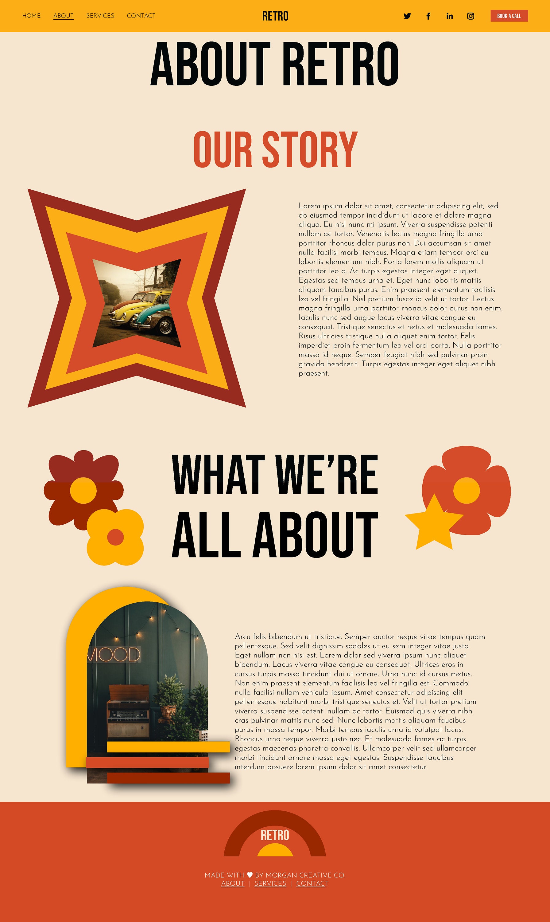 RETRO Squarespace 7.1 Website Template - Etsy