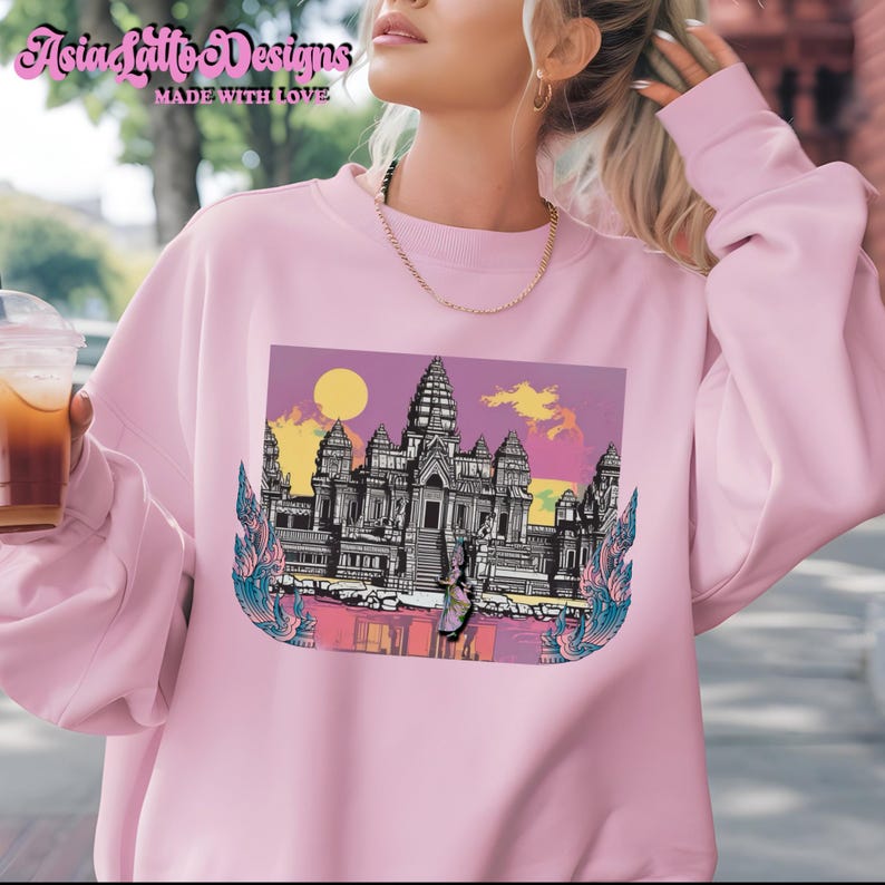 Khmer Angkor Wat Pop Art II Shirts, Khmer Sweatshirts, Cambodian Shirts ...