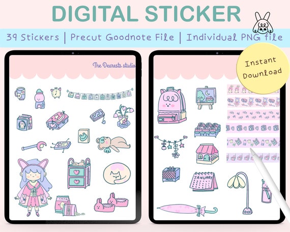 Cute Cozy Room Digital Sticker for Use in Digital Notebook - Etsy