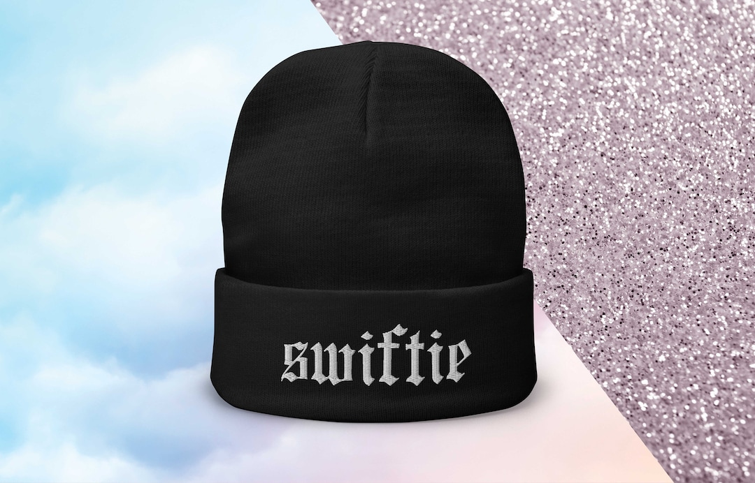 Embroidered Swiftie Beanie in Reputation Font Taylor Swift, Hat, Eras ...