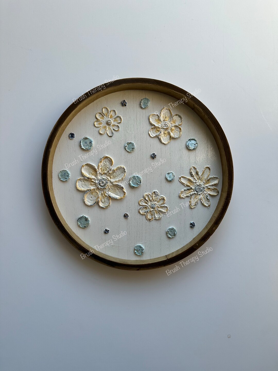 Flower Power Textured Art - Etsy