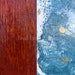 Split Wood Canvas, Half Stained Wood and Half an Acrylic Pour Painting ...