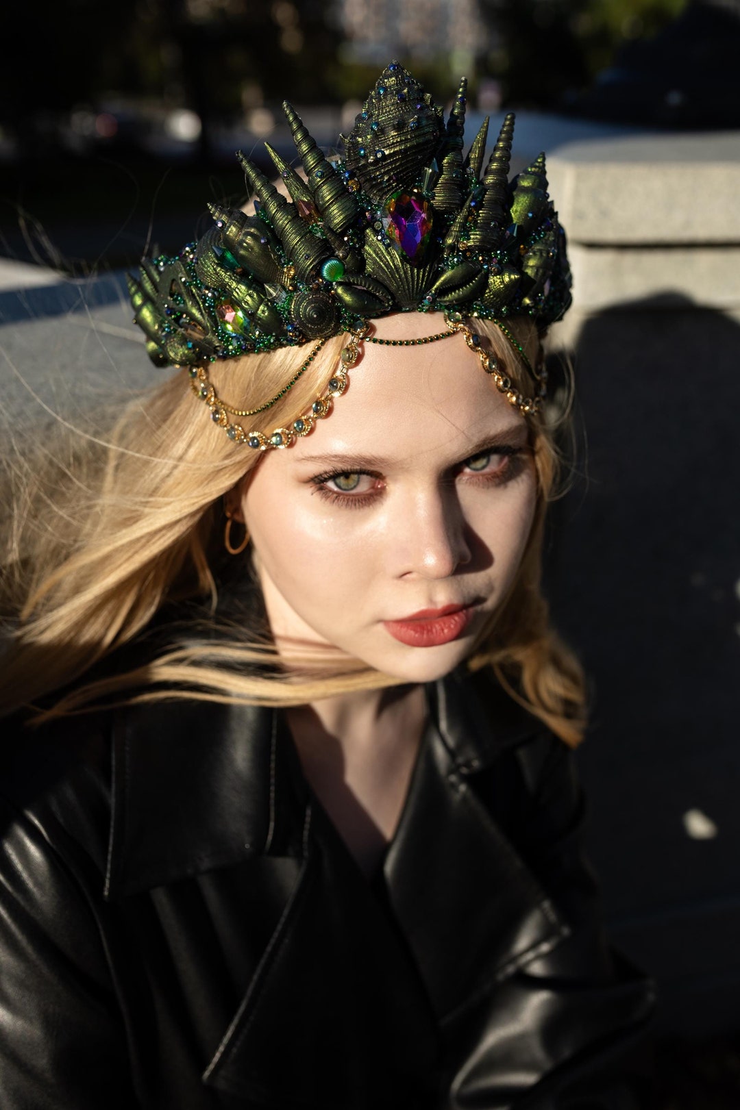 Green Mermaid Crown.gothic Siren Crown, Halloween Headpiece Adult ...