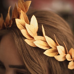 Gold Leaf Crown. Laurel Wreath Crown, Greek Goddess Crown Unisex. Greek ...