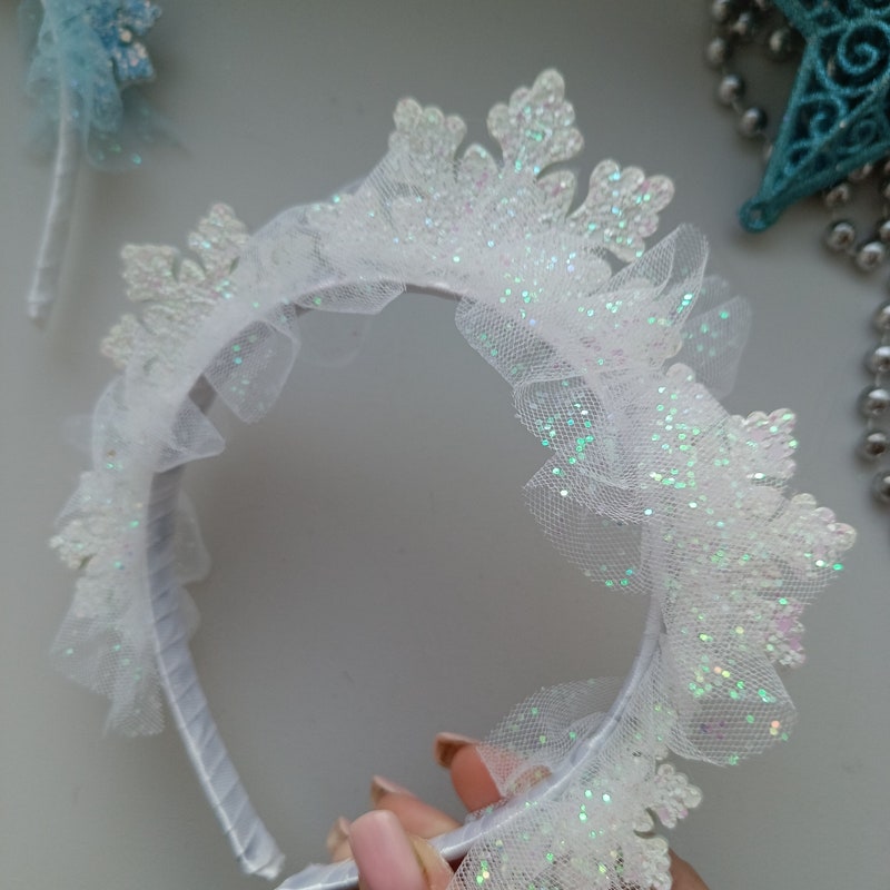White Snowflake Headpiece - Etsy UK