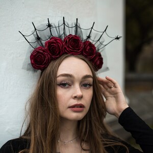 Halloween Headband Spider Web Halo Crown. Day of the Dead Headpiece ...