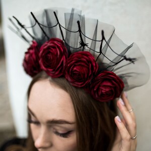 Halloween Headband Spider Web Halo Crown. Day of the Dead Headpiece ...