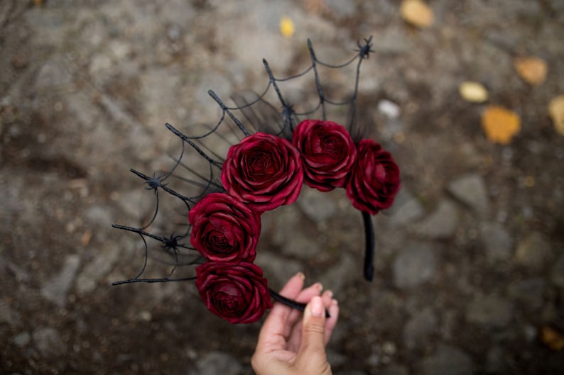 Halloween Headband Spider Web Halo Crown. Day of the Dead Headpiece ...