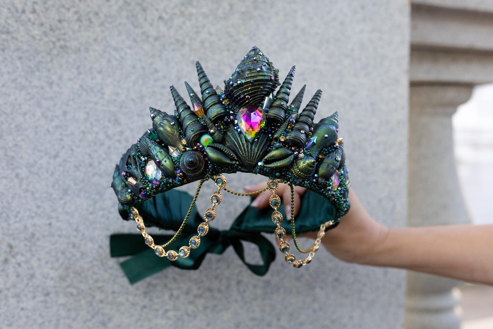 Green Mermaid Crown.gothic Siren Crown, Halloween Headpiece Adult ...