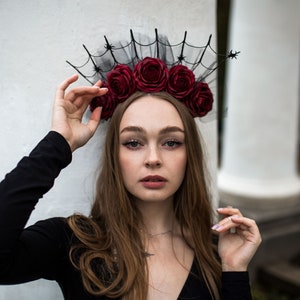 Halloween Headband Spider Web Halo Crown. Day of the Dead Headpiece ...
