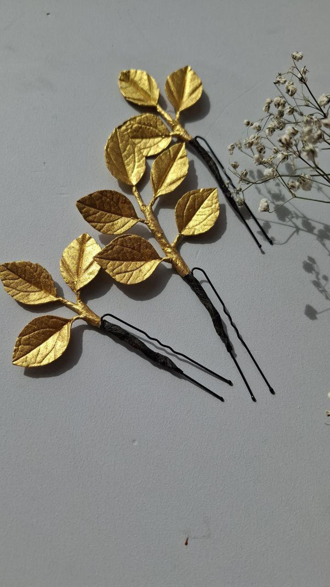 Gold Leaf Hair Pins,fall Wedding Hair Pins. - Etsy