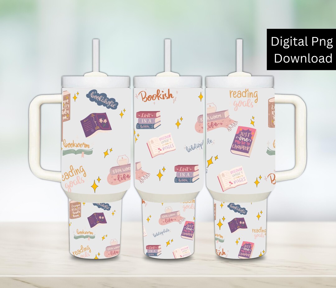 Bookish 40 Oz Tumbler Wrap Png, Booktok Tumbler Wrap Design for 40 Oz ...