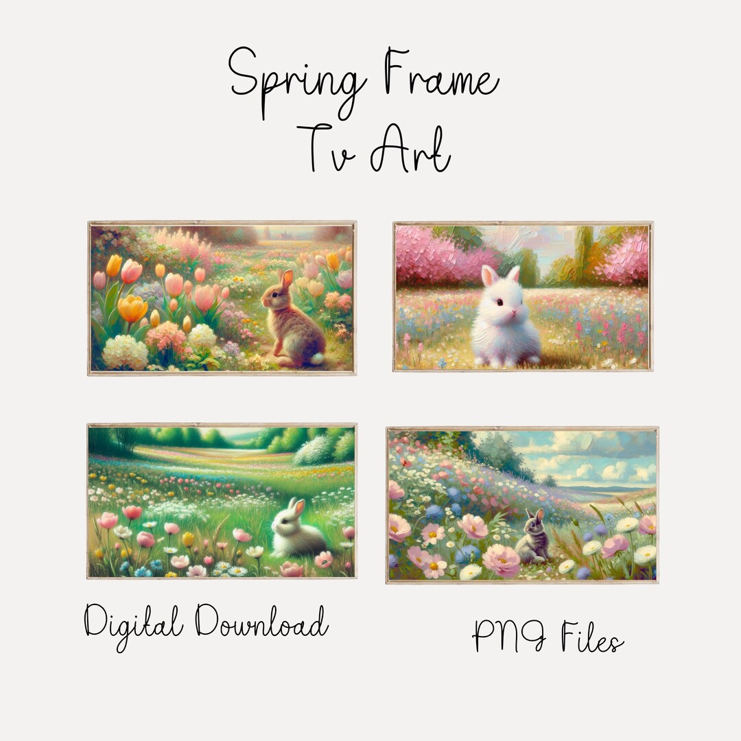 Spring Samsung Frame Tv Art Set, Frame Tv Art Set Spring, Digital Art ...