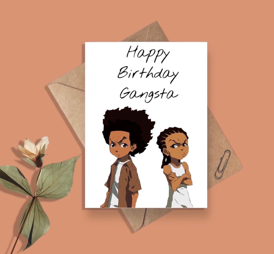 Happy Birthday Gangsta, Funny Birthday Card, Birthday Card for Friend ...