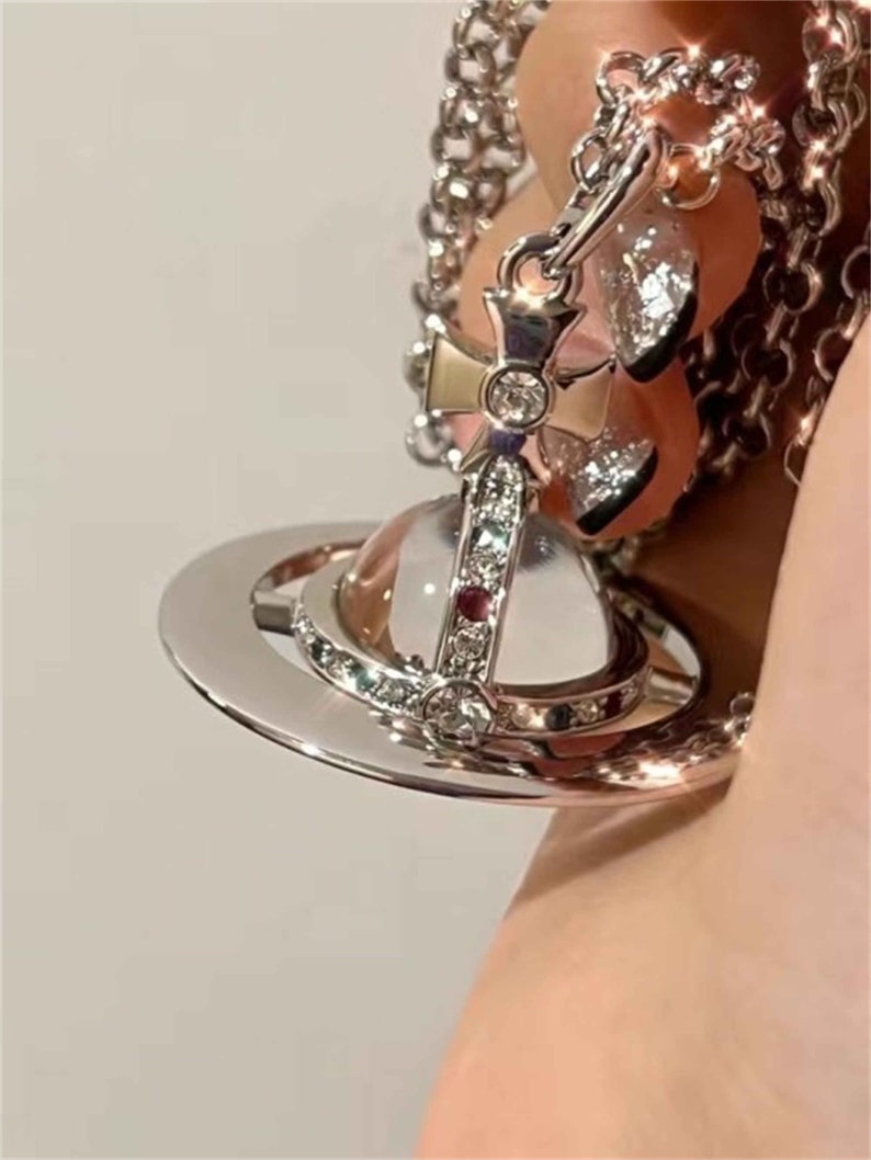 Vivienne Westwood Style Necklace Nana Animesilver Gold Orb Etsy