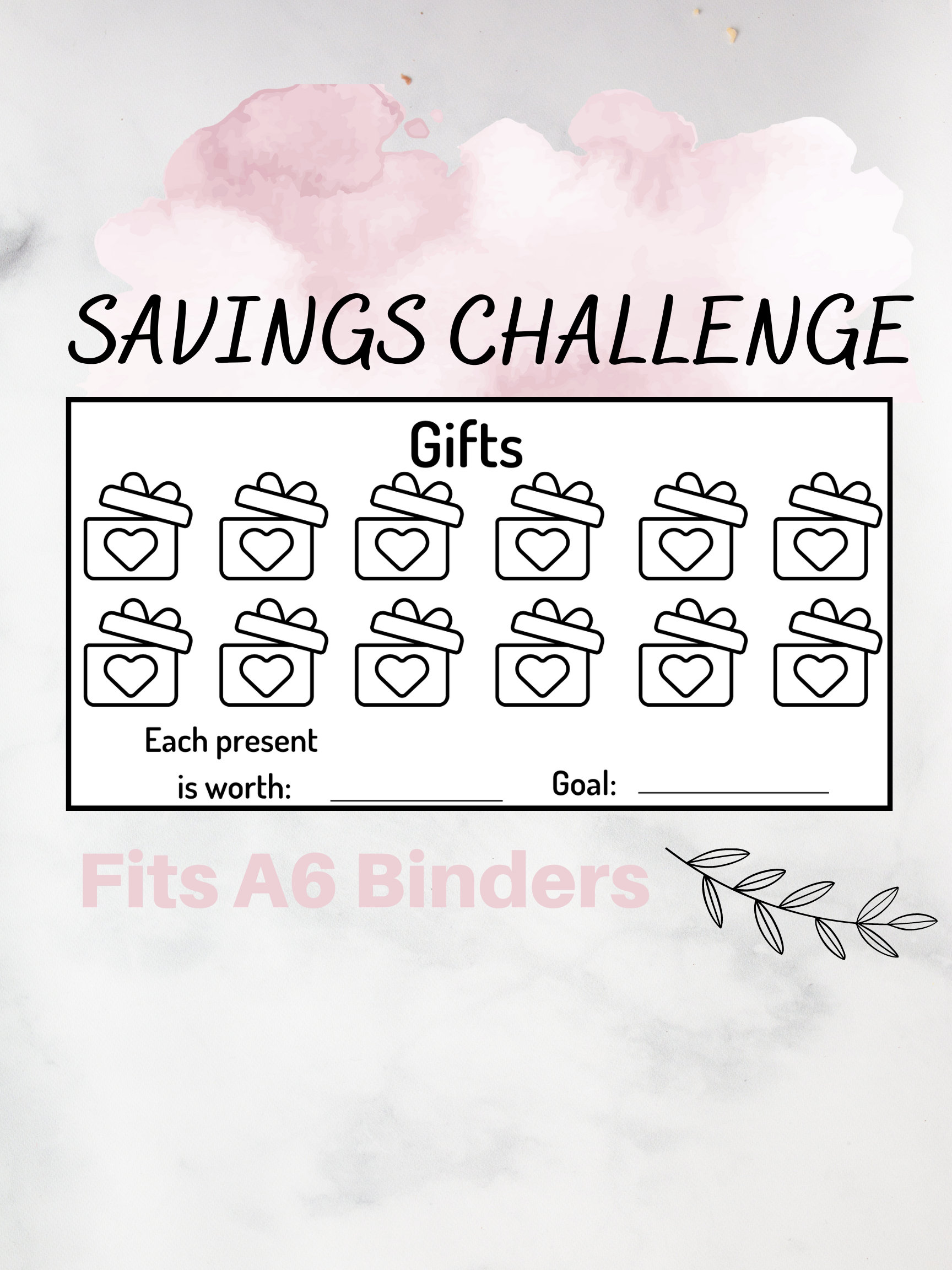 GIFTS SAVINGS CHALLENGE » Printable » A6 Size » Gift » Cash Envelope ...