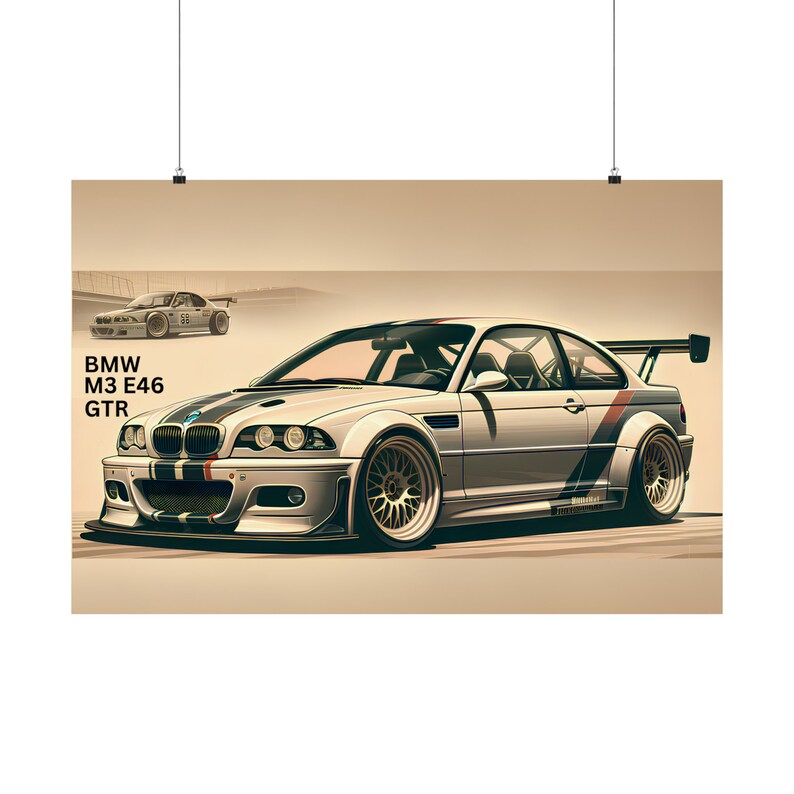 BMW M3 E46 GTR ~ Premium Matte Horizontal Posters - Etsy