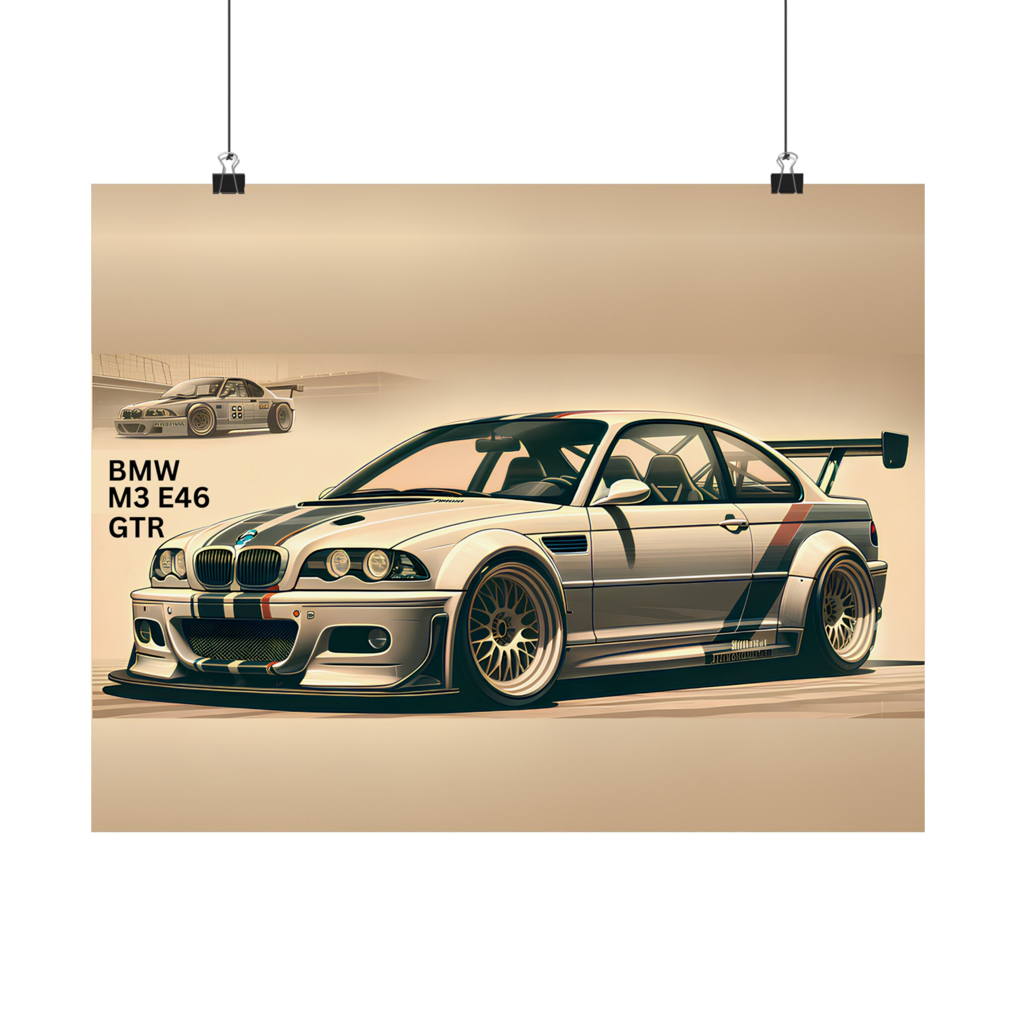 BMW M3 E46 GTR Premium Matte Horizontal Posters - Etsy