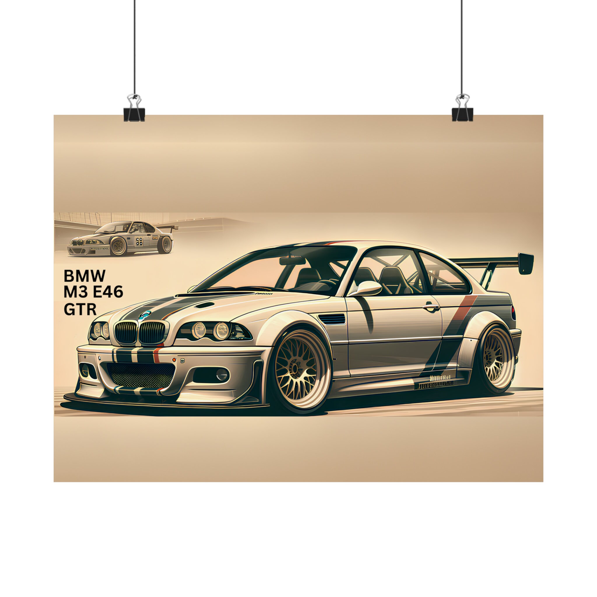 BMW M3 E46 GTR Premium Matte Horizontal Posters - Etsy