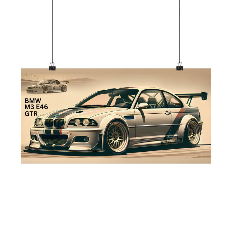 BMW M3 E46 GTR ~ Premium Matte Horizontal Posters - Etsy