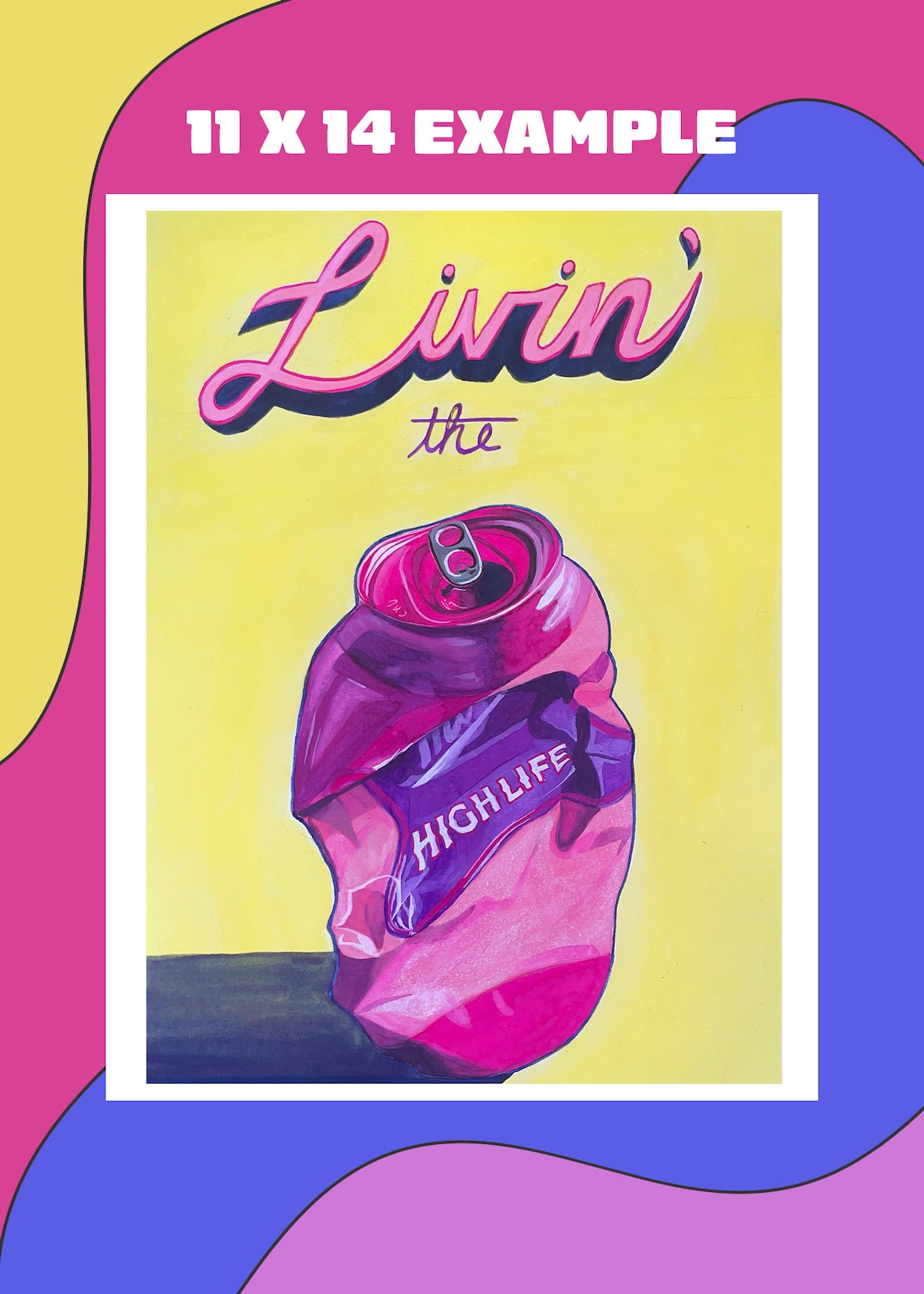 Miller High Life Original Painting of Livin' the High Life Home Decor ...