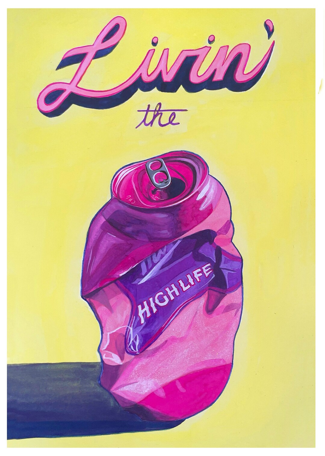 Miller High Life Original Painting of Livin' the High Life Home Decor ...