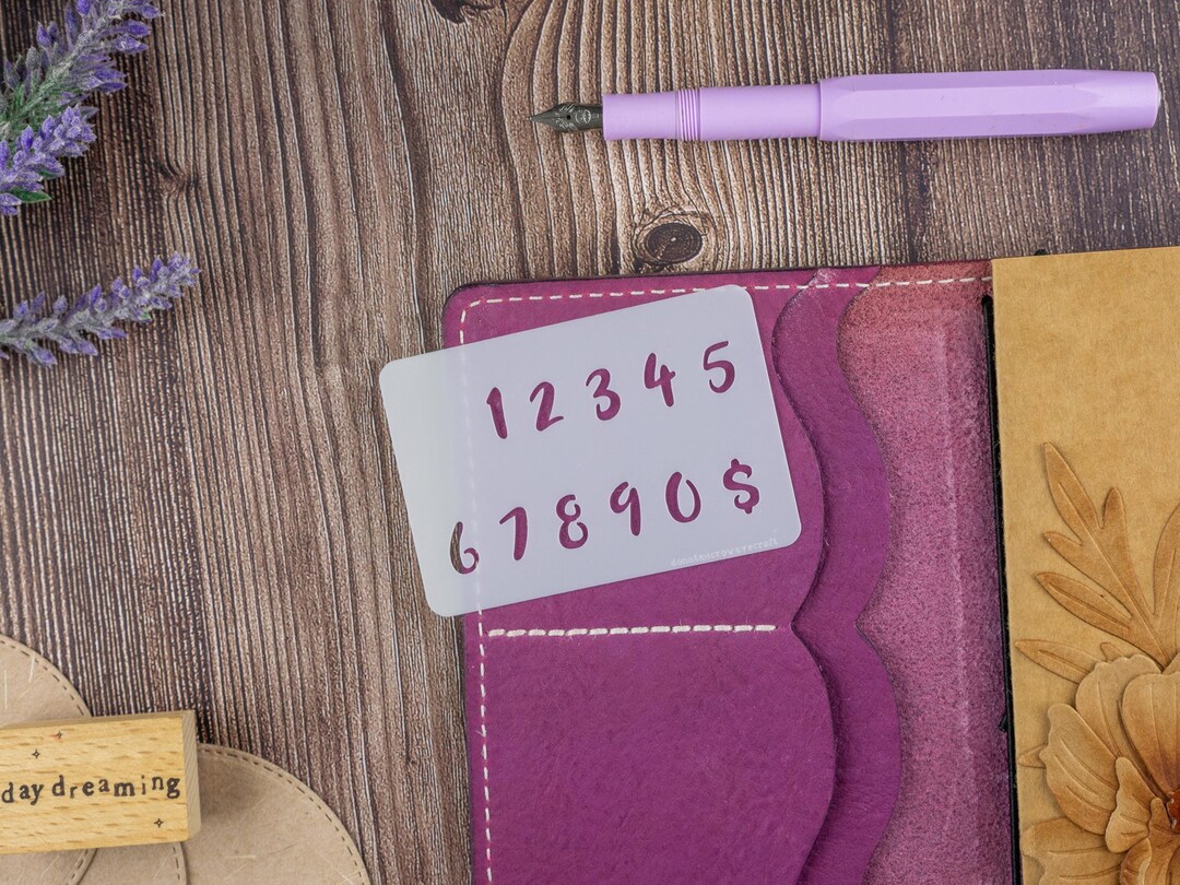 Small Calligraphy Number Stencil Booklet | Bujo Bullet Journal Planner ...