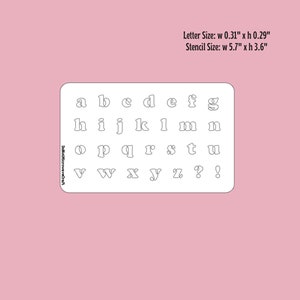 Small Cooper Lowercase Alphabet Stencil -- Bujo Journaling Planner ABC ...
