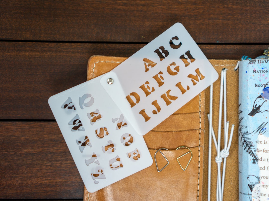 Small Cooper Uppercase Alphabet and Number Stencil Booklet - Etsy