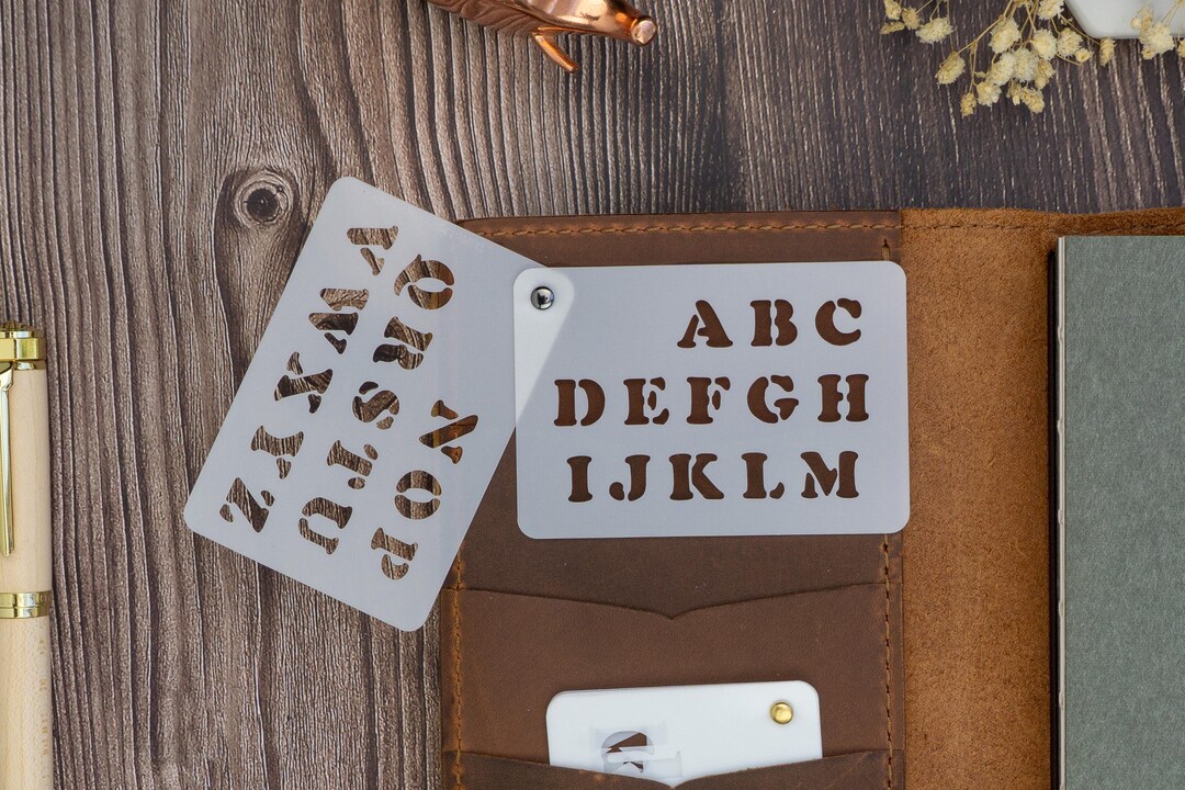 Small Cooper Uppercase Alphabet Stencil Booklet -- ABC Bujo Bullet ...