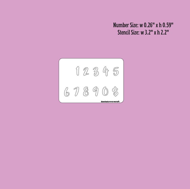 Small Calligraphy Number Stencil Booklet | Bujo Bullet Journal Planner ...