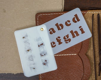 Small Cooper Lowercase Alphabet and Number Stencil Booklet - Etsy