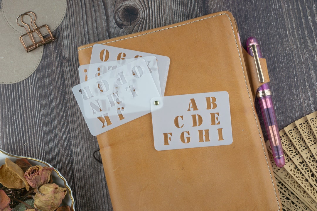 Small Army Alphabet and Number Stencil Booklet ABC Bujo Bullet Journal ...